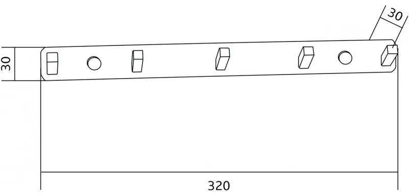 Mexen příslušenství, Věšák na ručníky 5-háčků, černá, 709175-70