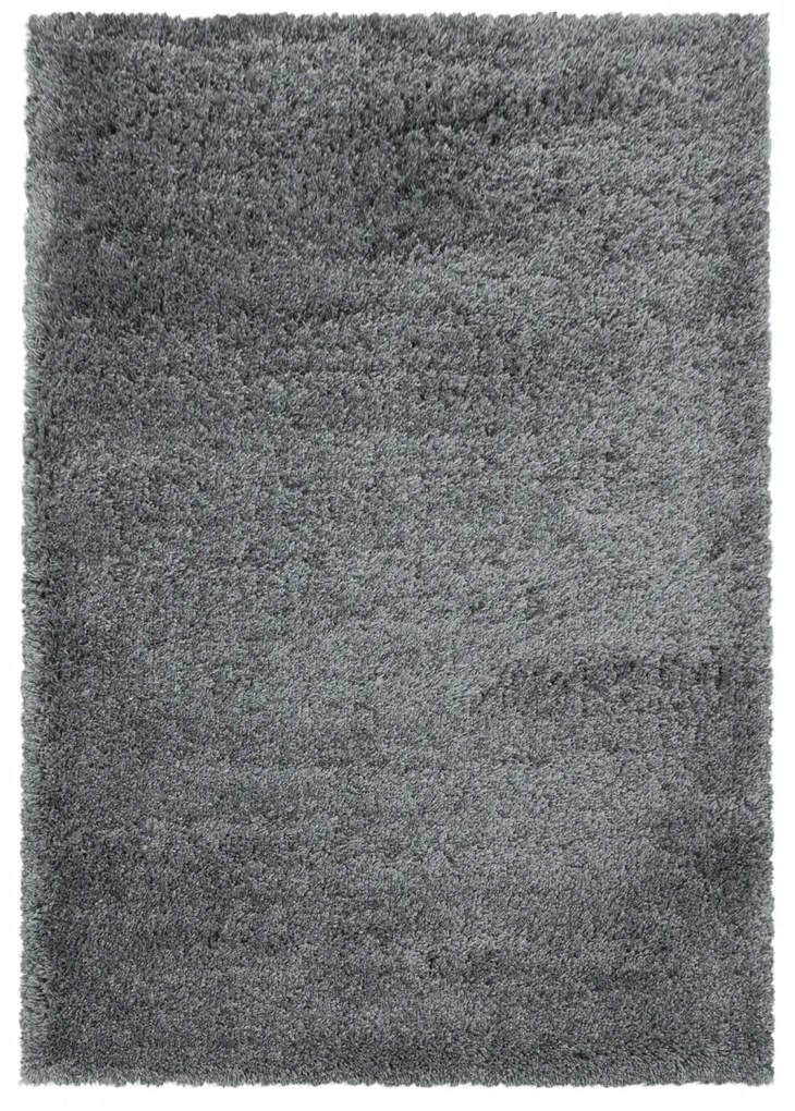 Ayyildiz, Kusový koberec Fluffy Shaggy 3500 light grey, 140x200, šedá, ložnice