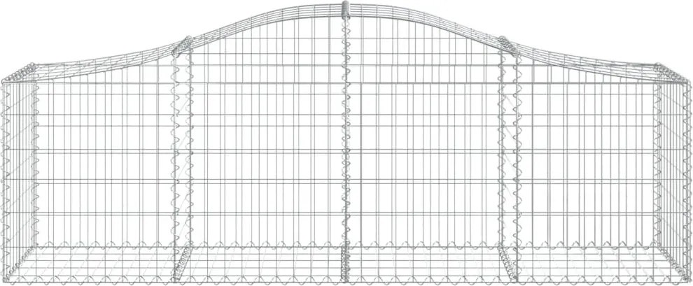 Klenuté gabionové koše 15 ks 200x50x60/80 cm pozinkované železo 3145611