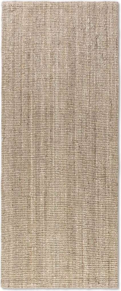 Hanse Home, Běhoun Bouclé Jute 105973 Ivory White, 80x200, béžová, chodba / předsíň