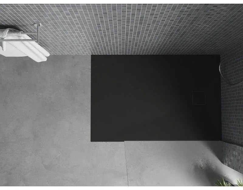 Mexen Bert, SMC obdélníková sprchová vanička 140 x 80 cm, černá, 4K708014