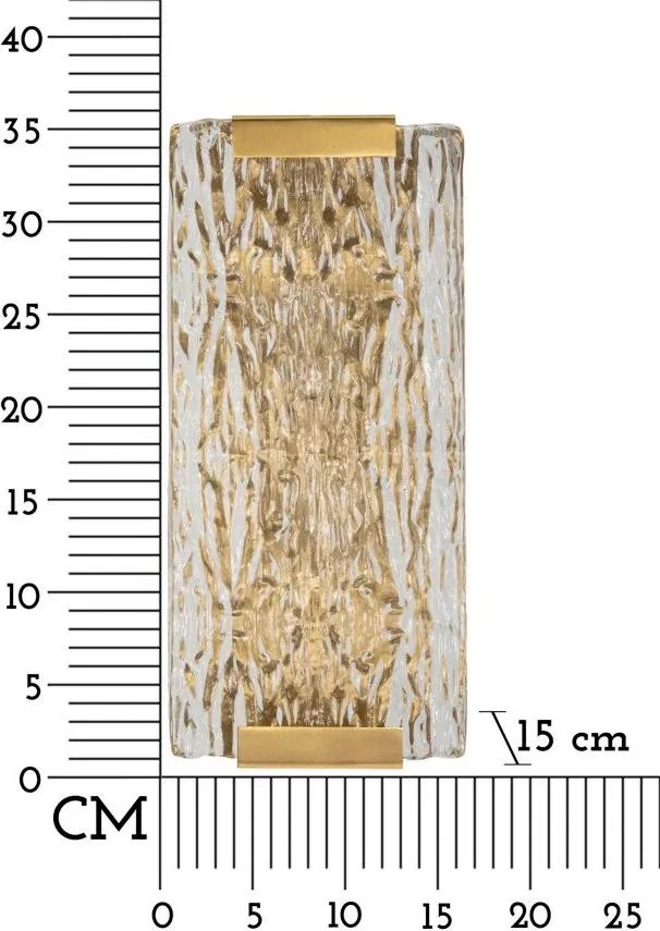 Skleněné nástěnné svítidlo ve zlaté barvě Oblin – Mauro Ferretti