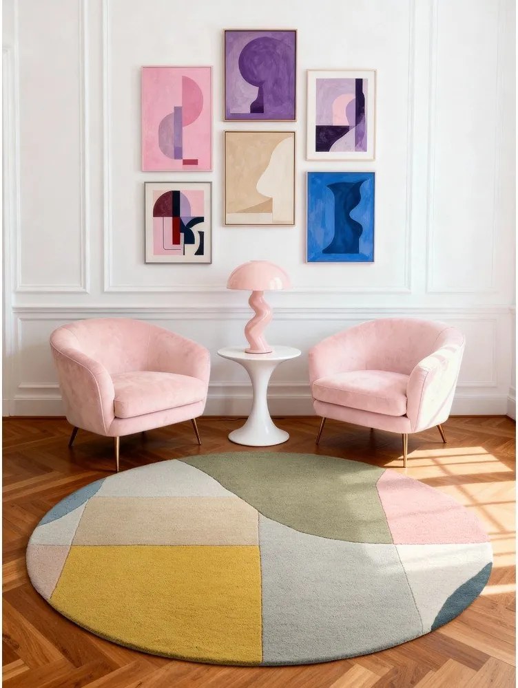 Ručně tkaný vlněný kulatý koberec ø 160 cm Westminster Curzon – Ted Baker