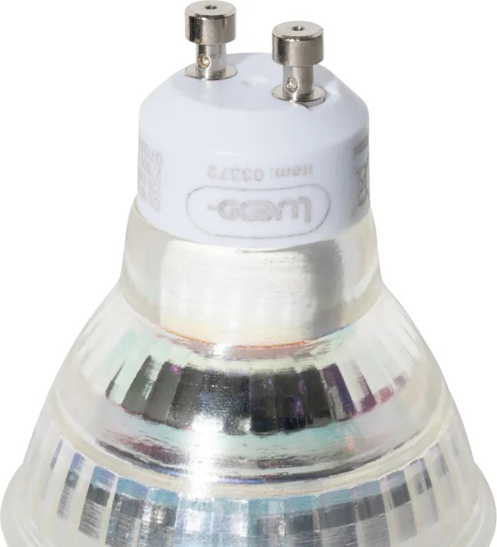 Sada 5 čirých LED žárovek GU10 50mm 2,5W 450 lm 2700K