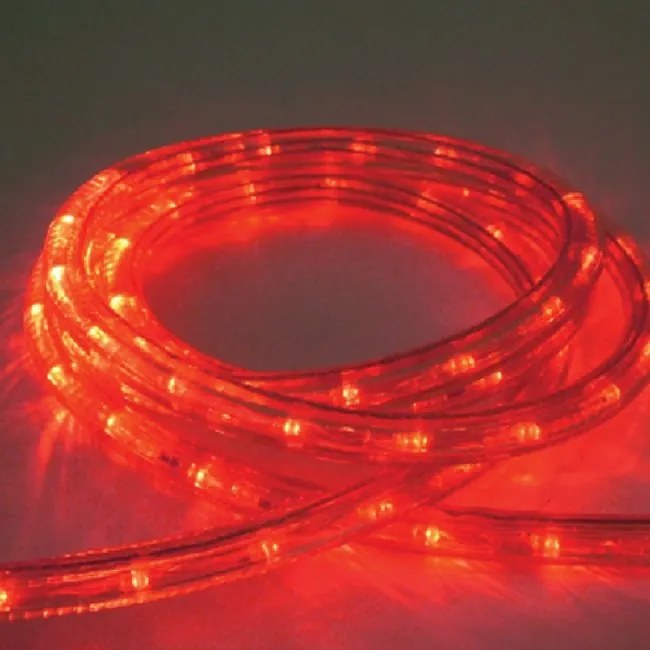 Easy Fix světelná LED hadice venkovní, 50 m, červená, 1500 diod, transparentní, IP44, cívka