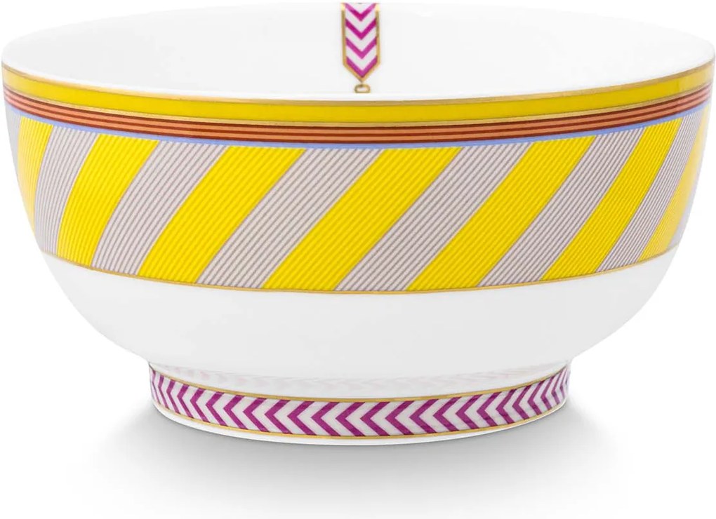 Pip Studio Pip Chique Stripes miska ∅15,5 cm, žlutá (Pip Chique miska ∅15,5 cm)