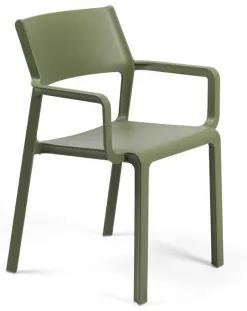 Stima Plastová židle TRILL s područkami Barva plastu Stima tmavě hnědá tabacco