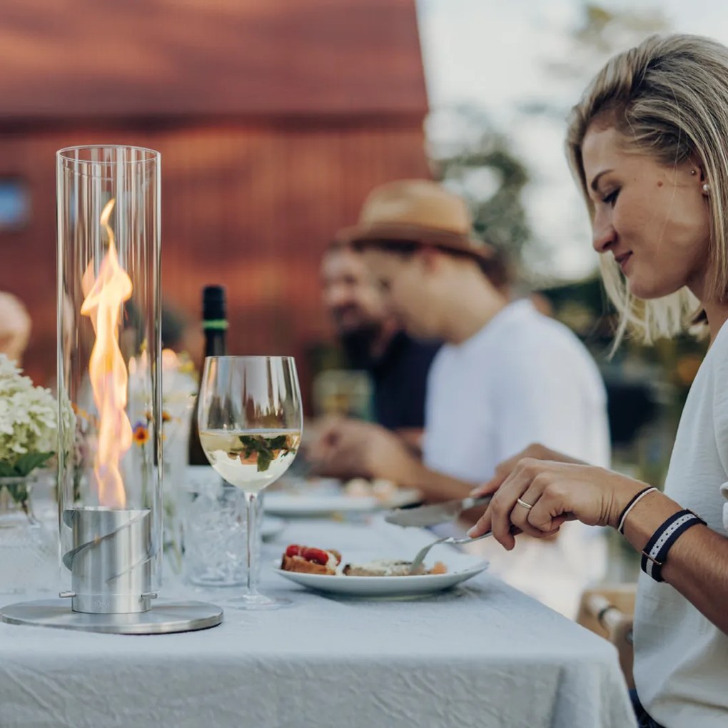 Stolní SPIN Tornádo na tekutý biolíh Höfats Barva: Stříbrná, Velikost: 1500 SPIN Tornádo