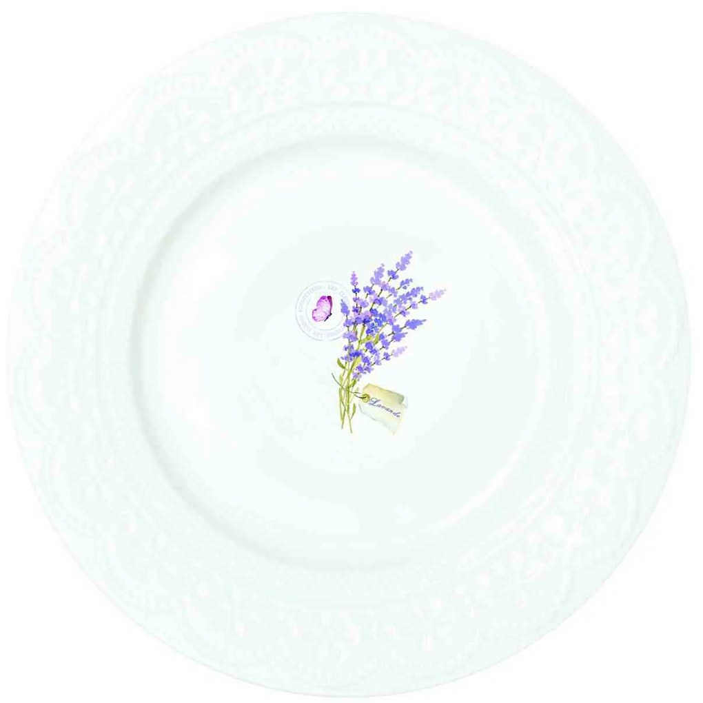 Porcelánové dezertní talířky Lavende