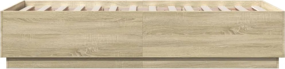 Rám postele s LED osvětlením dub sonoma 90 x 190 cm kompozit 3209662