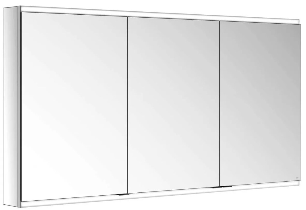 Keuco Royal Modular 2.0 - Zrcadlová skříňka s LED osvětlením, 140x70x12 cm, hliník 800311140000200