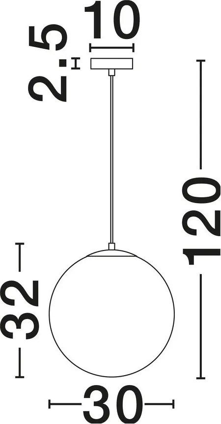 Bílé/ve zlaté barvě skleněné závěsné svítidlo ø 30 cm Vita – Nova Luce