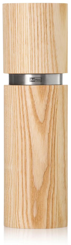 AdHoc Mlýnek na pepř nebo sůl Textura, CeraCut, jasanové dřevo přírodní 20cm