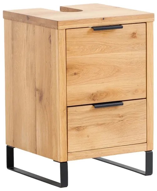 Dřevěná skříňka pod umyvadlo s otvorem pro odpad York dub 40cm