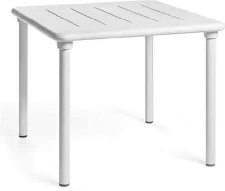 Hranatý stůl MAESTRALE: bílý hliník