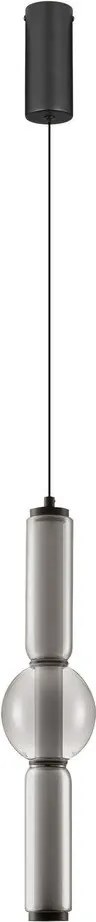 Šedé skleněné LED stmívatelné závěsné svítidlo ø 12 cm Ulon – Nova Luce