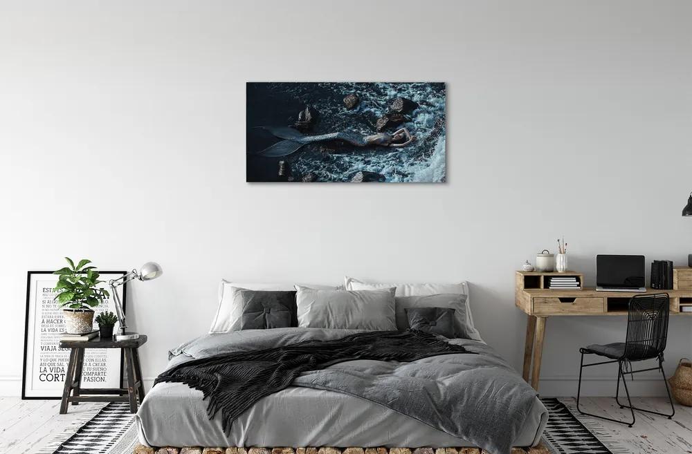 Obrazy na plátně mořská siréna 125x50 cm