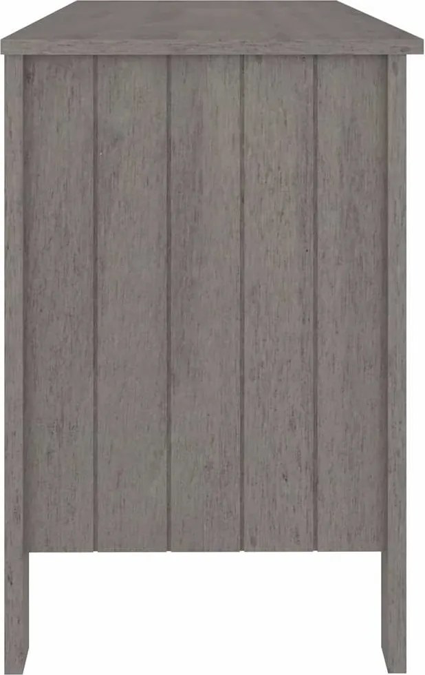 Psací stůl HAMAR světle šedý 113 x 50 x 75 cm masivní borovice 340463