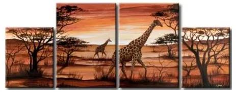 Vícedílné obrazy - Žirafa
