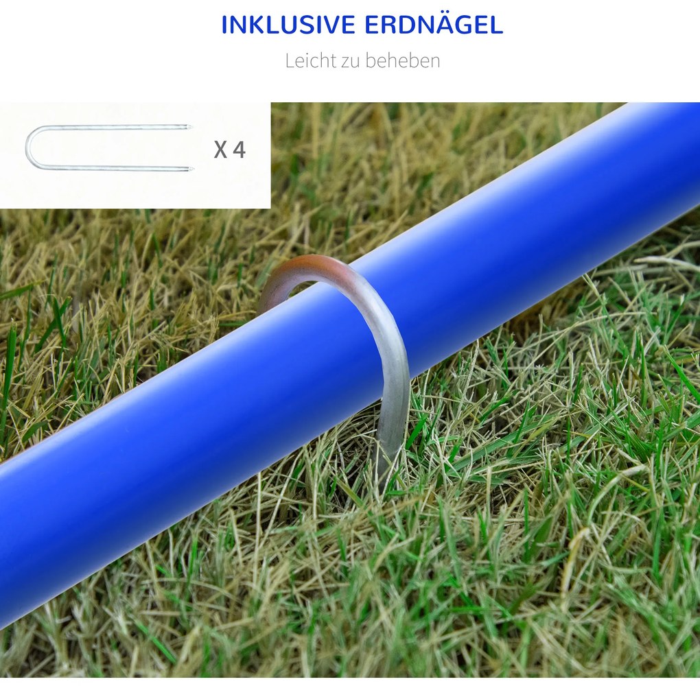 Výcviková sada PawHut pro psy agility 4-dílná sada s přenosnou taškou Blue Orange 88 x 64 x 95 cm pro efektivní výcvik a zábavu psů