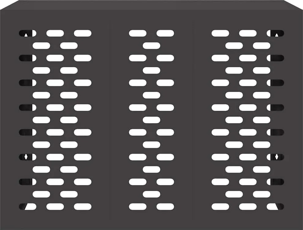 vidaXL Ochrana klimatizace Černá 110 x 50 x 80 cm Ocel [865904]