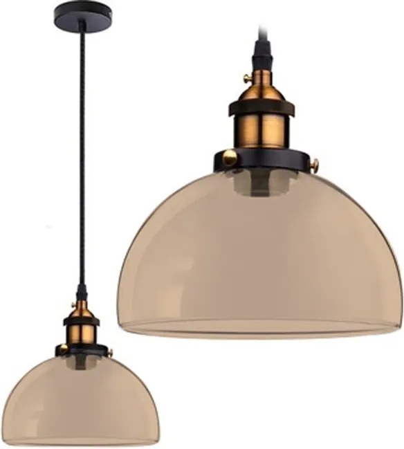 Toolight - Závěsné skleněné stropní svítidlo Verto C, čiré sklo, OSW-00138