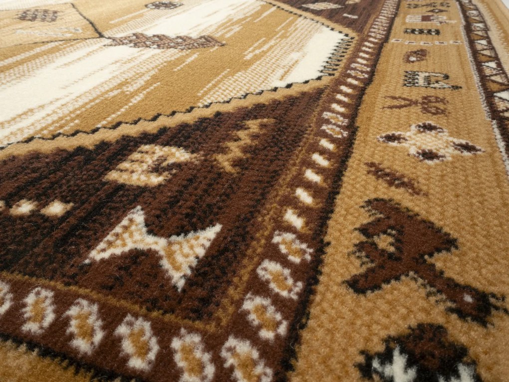 Alfa Carpets, Kusový koberec TEHERAN T-375 beige, 120x170, béžová, chodba / předsíň