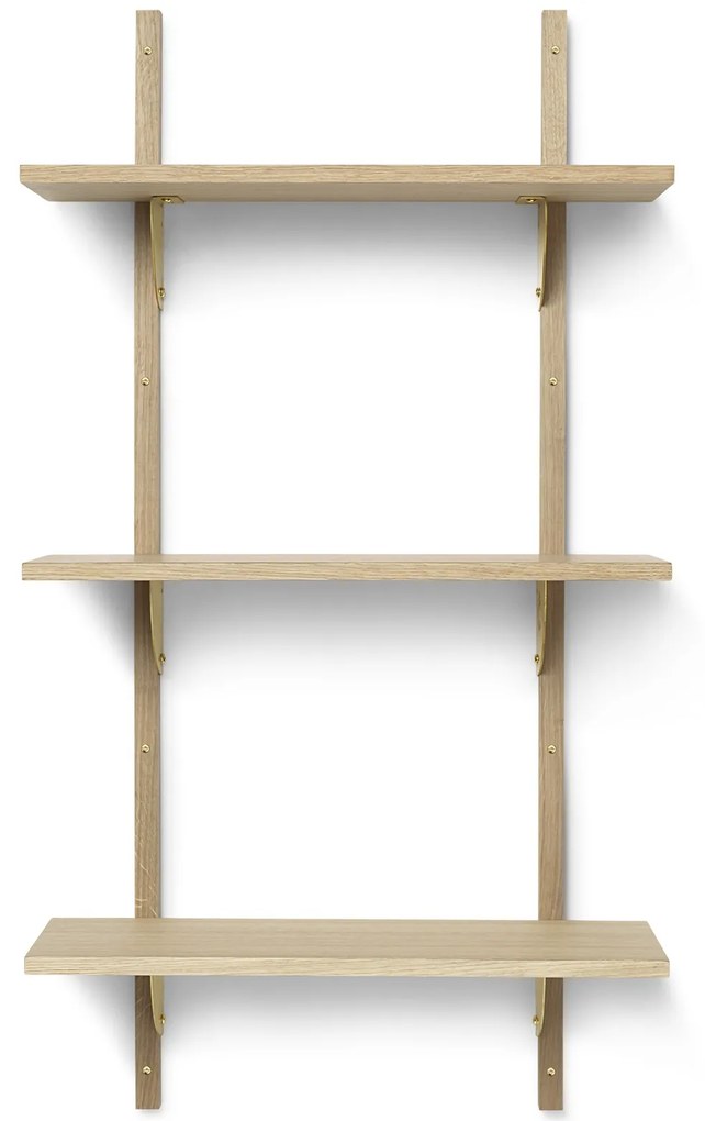 Ferm Living designové nástěnné police Sector Shelf Triple Narrow