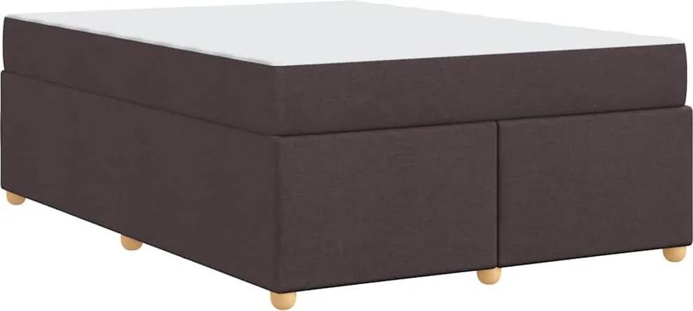Rám postele s matrací Tmavě hnědá 160 x 200 cm textil 3399366