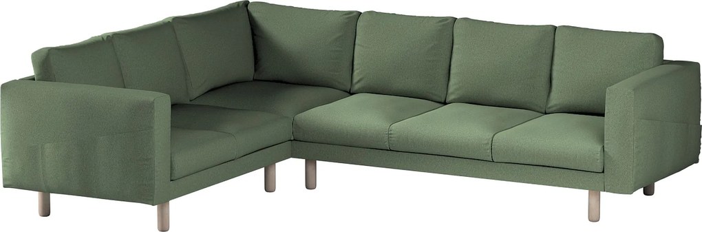 Potah na pohovku IKEA Norsborg rohová 5-místná barva zelená látka pletený vzor