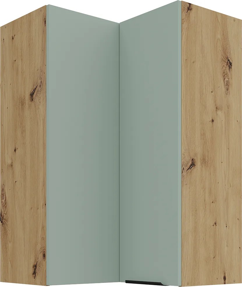 ARIA st | horní kuchyňská skříňka 60x60 GN-90 2F (90°) rohová s policemi | VYSOKÁ | 60x60 cm | artisan/aquamarine