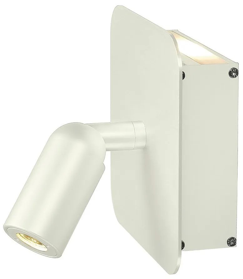 BIG WHITE NAPIA, nástěnné svítidlo, LED, 3000K, kulaté, bílé, vč. ovladače LED a vypínače 155101