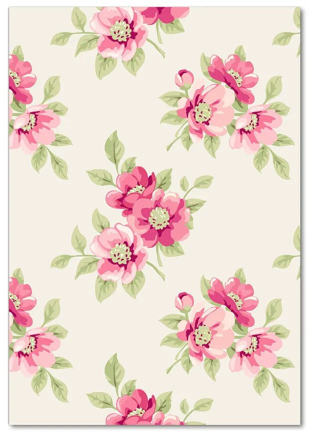 Wallmuralia Foto obraz akrylový do obýváku Růžové květiny 70x100 cm
