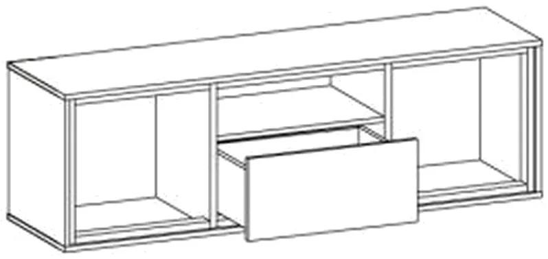 Casarredo Obývací sestava SET1 BUCKET (komoda, TV stolek, police) dub artisan/wenge