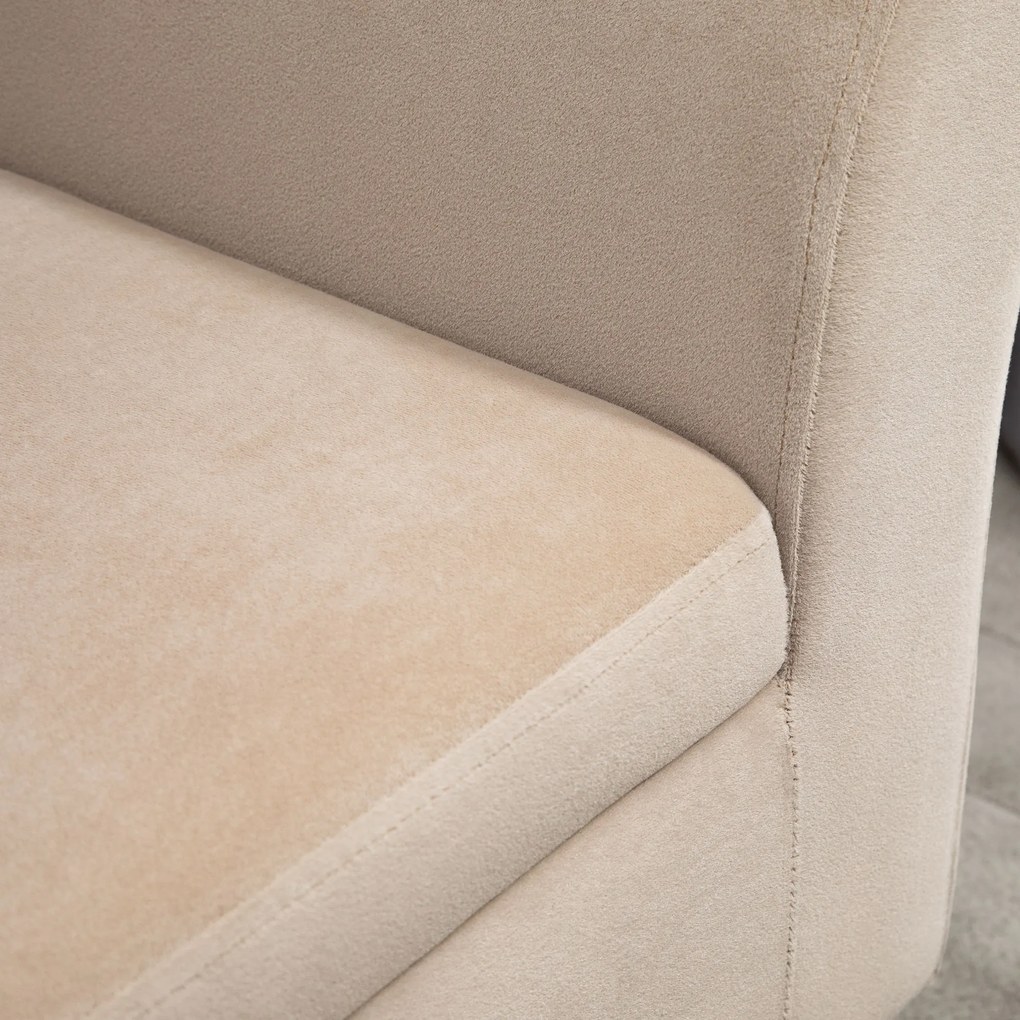HOMCOM Lavice do obývacího pokoje Moderní čalouněná lavice s úložným prostorem, sametový polyester, kaučukové dřevo, područky, 115.5x43.5x66cm