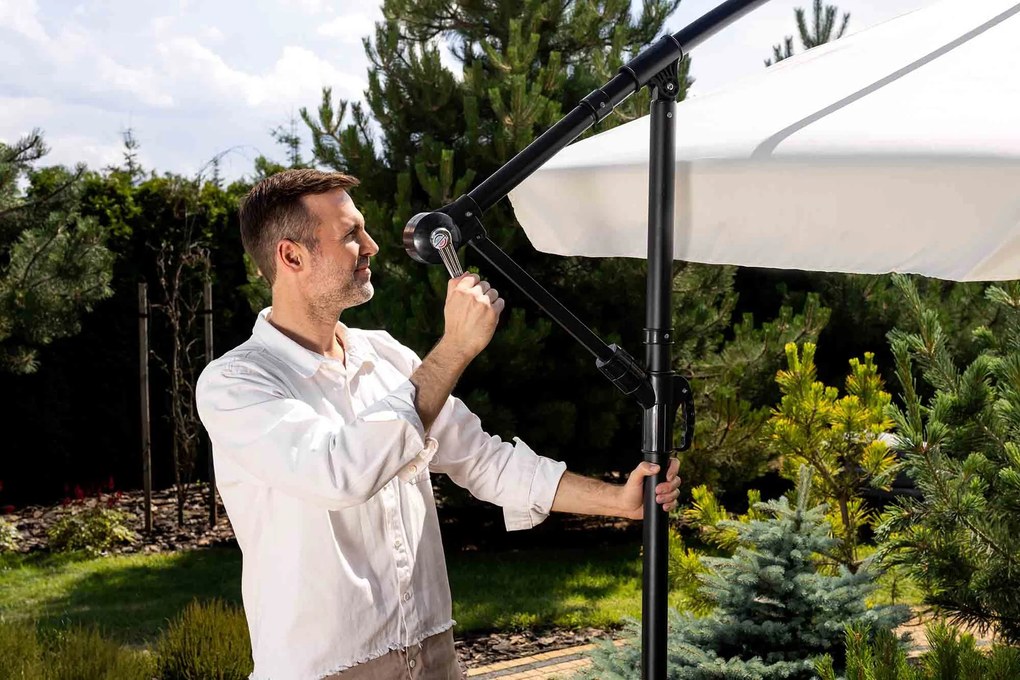 Zahradní slunečník EMPOLI 300cm – krémový
