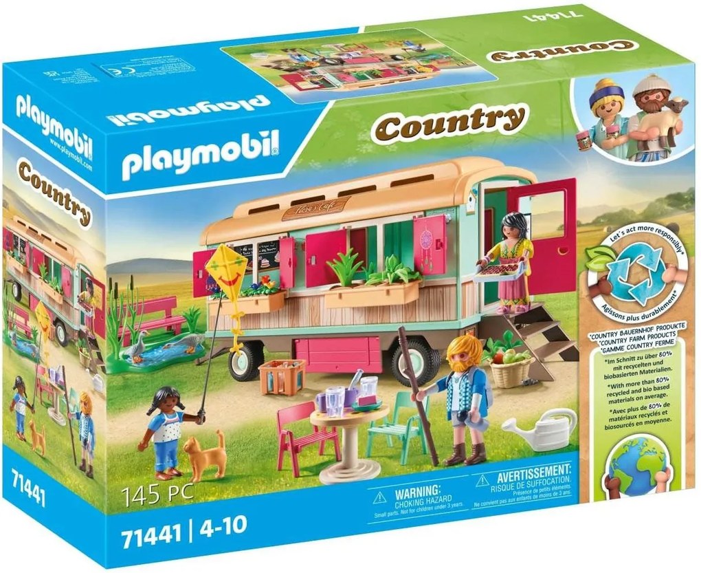 Set figurek a příslušenství playmobil 71441 útulná kavárna ve vagonu