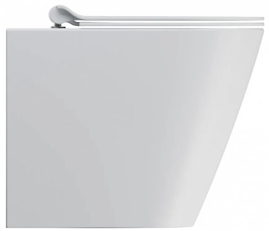 GSI KUBE X WC mísa stojící, Swirlflush, 36x55cm, spodní/zadní odpad, bílá dual-mat 941009
