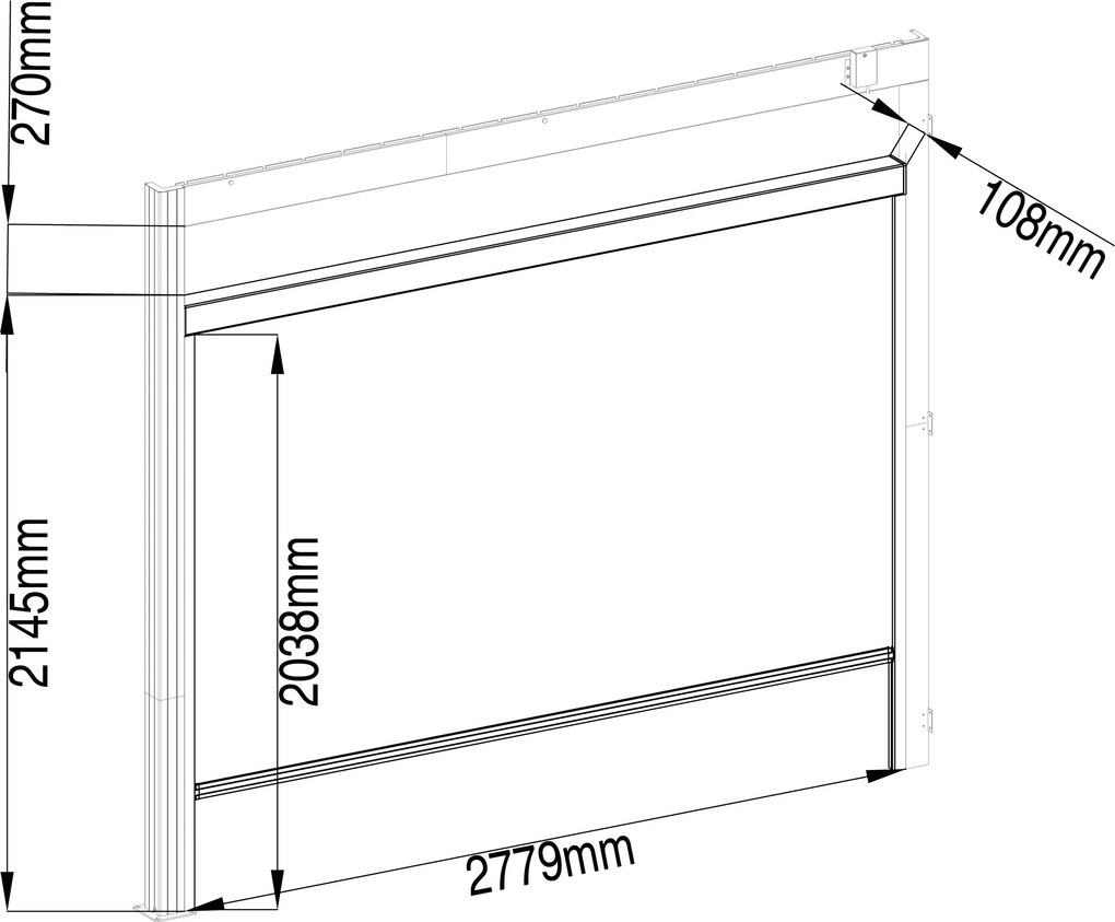 Příslušenství G21 boční markýza 3x2,6 m pro pergolu Trenton