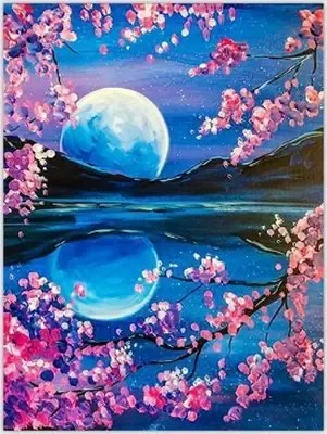 NORIMPEX Malování podle čísel Východ měsíce / 40x50 cm