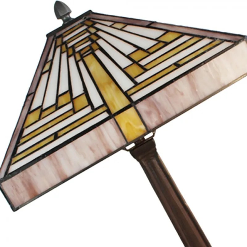 Pyramidová stolní lampa Tiffany – 31x31x48 cm