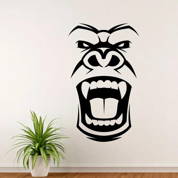 Strašidelná Gorila - vinylová samolepka na zeď 130x78cm