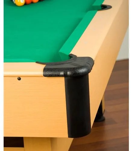 GamesPlanet® 1416 Kulečníkový stůl pool billiard kulečník s vybavením, 6 ft, sv. dřevo