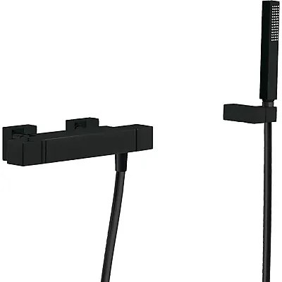 TRES - Termostatická sprchová baterieRuční sprcha s nastavitelným držákem, proti usaz. vod. kamene. Flexi hadice SATIN. 007164039NM