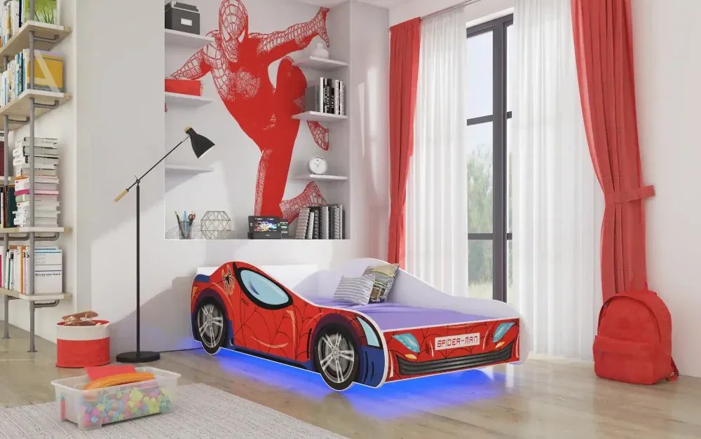 Postel s matracem a LED osvětlením SPIDER 160x80