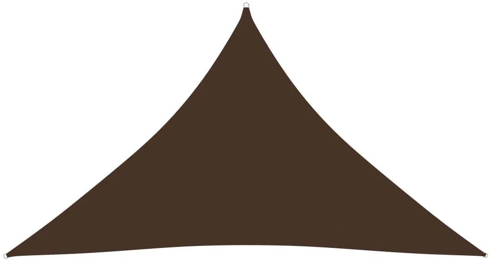 135843 vidaXL Stínící plachta oxfordská látka trojúhelníková 5x5x6 m hnědá