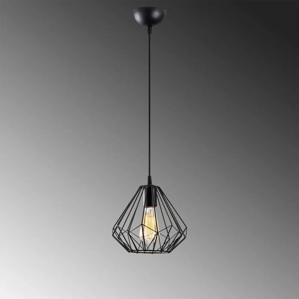 Černé závěsné svítidlo ø 23 cm Diamond – Opviq lights