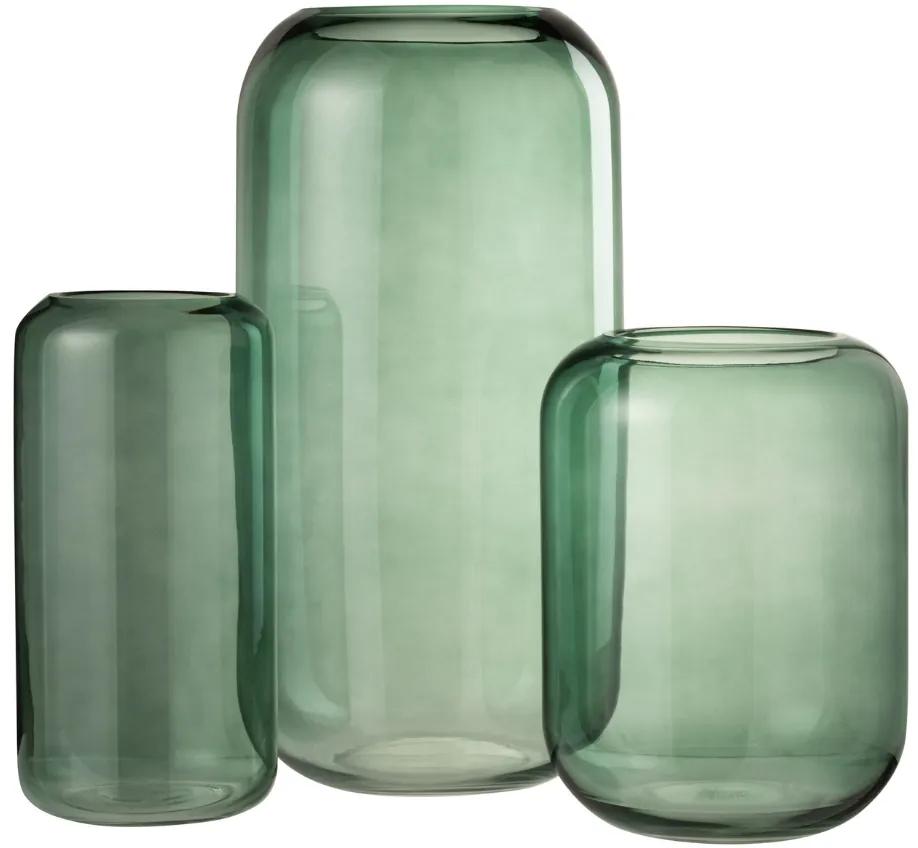 Zelená skleněná váza J-line Cylin 32 cm