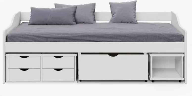 Postel MAXI NEW 90x200 s úložným prostorem masiv bílá Kondela 0000357998