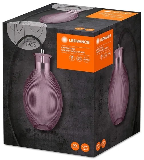 Ledvance - Stolní lampa GRAPE 1xE27/40W/230V růžová